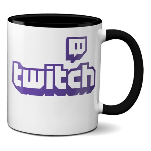 Caneca Twitch Streamer Oficial Alça E Interior Preto | Shopee Brasil