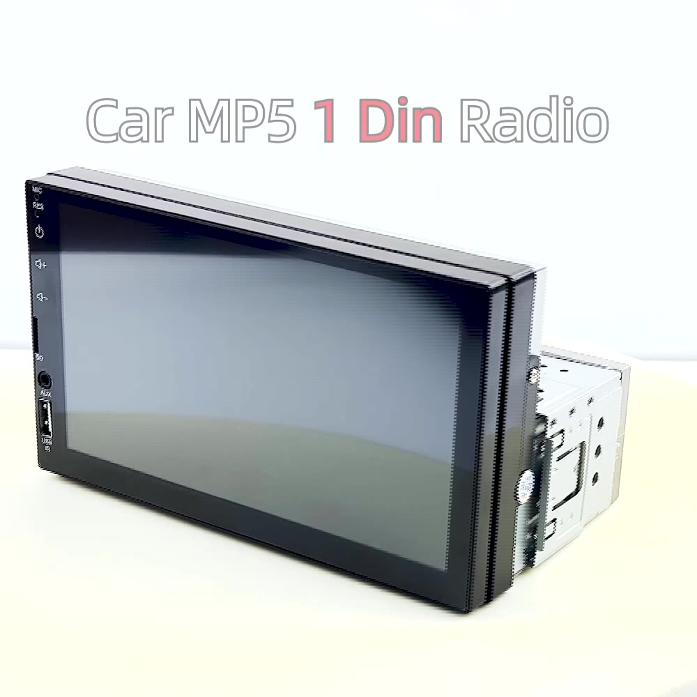 Central Multimídia Automotiva 1 Din 7 Inch MP5 Bluetooth Com Tela Sensível Ao Toque USB/AUX/TF ...