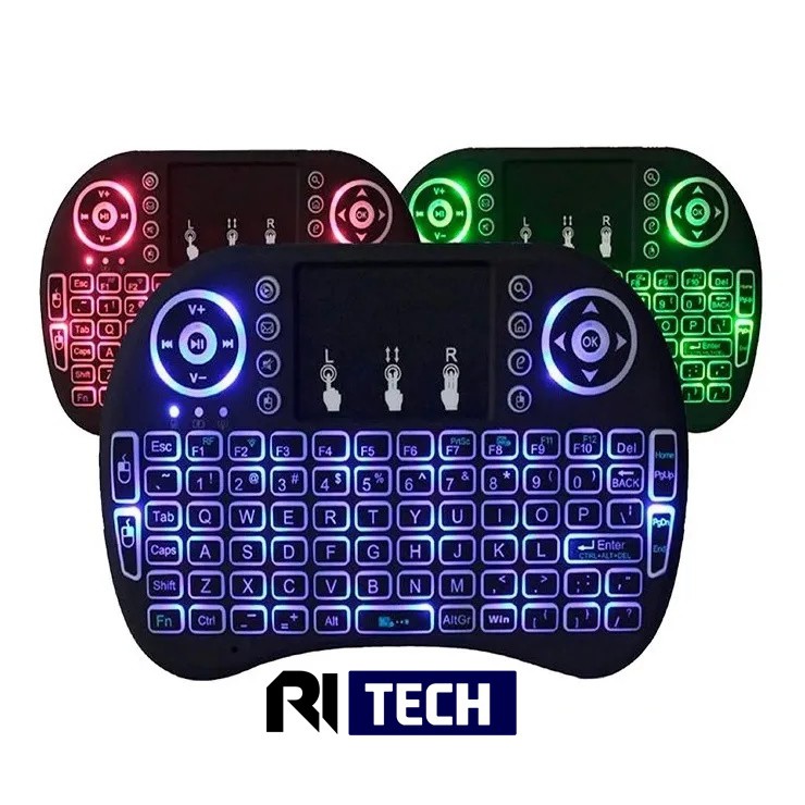 Mini Teclado Keyboard Sem Fio Wireless Iluminado Luz Led | Shopee Brasil