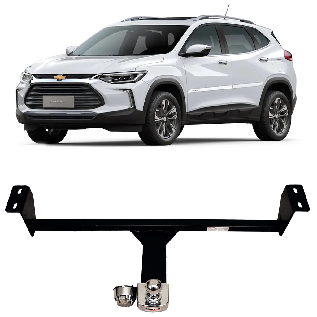 Engate Reboque Fixo Tracker 2021 até 2023 Capacidade Carga 500kg Aco ...