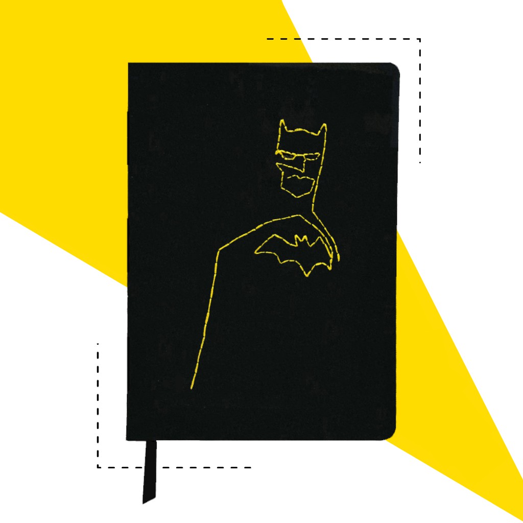 Caderno Batman Bordado caderneta moleskine sketchbook Artesanal ...