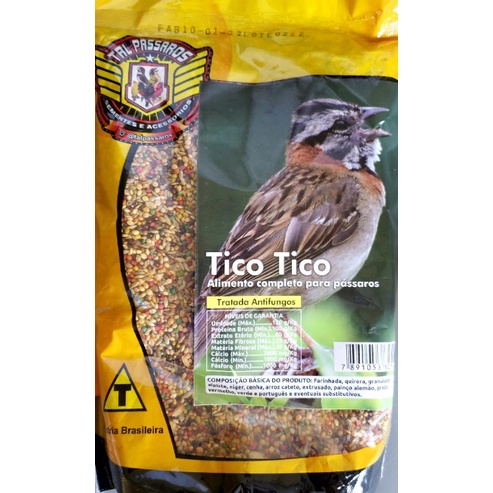 Ração Tico Tico Tal Pássaros 500gr | Shopee Brasil
