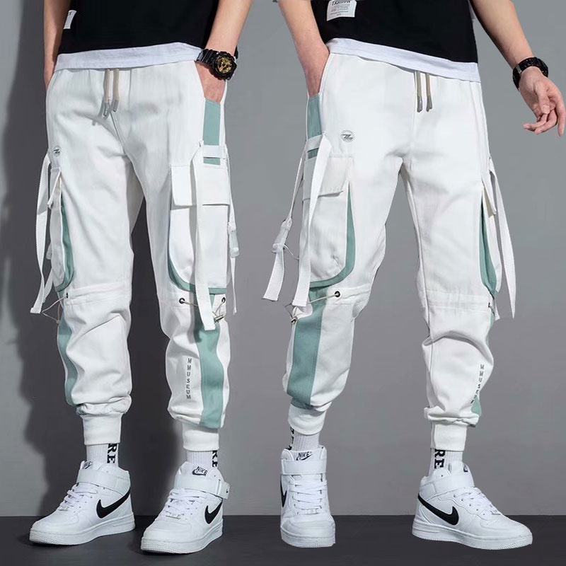 Harem Pants Calças De Corrida Dos Homens Harajuku Hip Hop Preto