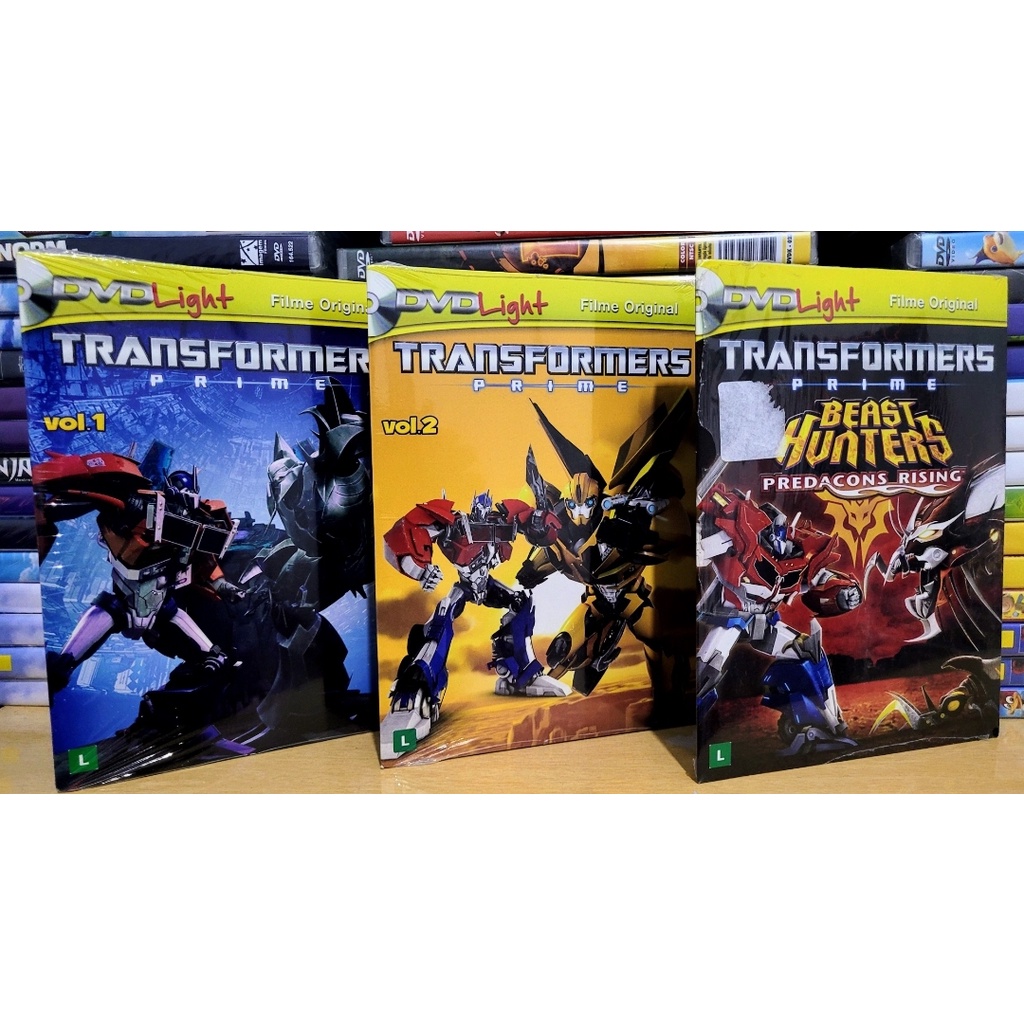 DVD Transformers Prime Vol. 1 e 2 + Beast Hunters (Lacrado) | Shopee Brasil