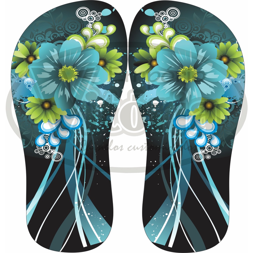 Chinelo Modelo Flor Preta | Shopee Brasil