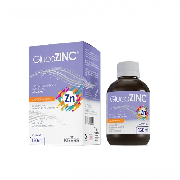 Vitamina Glucozinc Zinco Sabor Laranja 120ml Am - Kress | Shopee Brasil