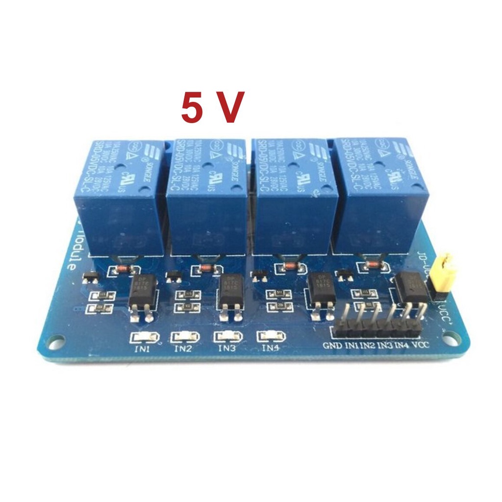 Módulo Relé 4 Canais 5v Com Optoacoplador Para Arduino Raspberry Pic Avr Esp32 Esp8266 Robótica ...