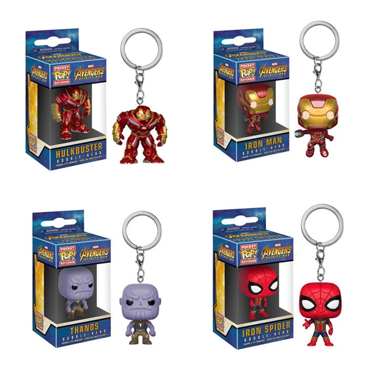 Chaveiro Funko Keychain Pocket POP! Marvel Avengers Iron Man Spider-Man ...
