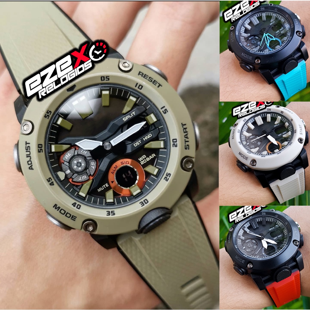 Relógio + caixinha / Resistente a água e shock masculino led homens ...