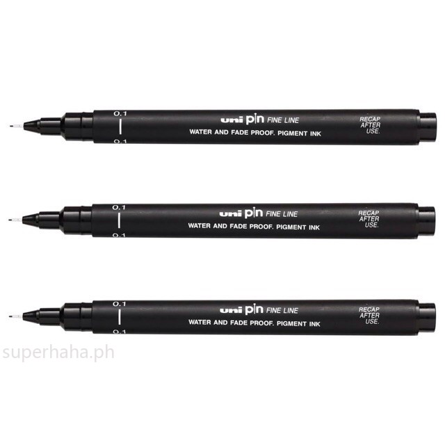 6 Size UNIPIN (Black) - Fine Line Technical Pen (SOLD per PIECE ...