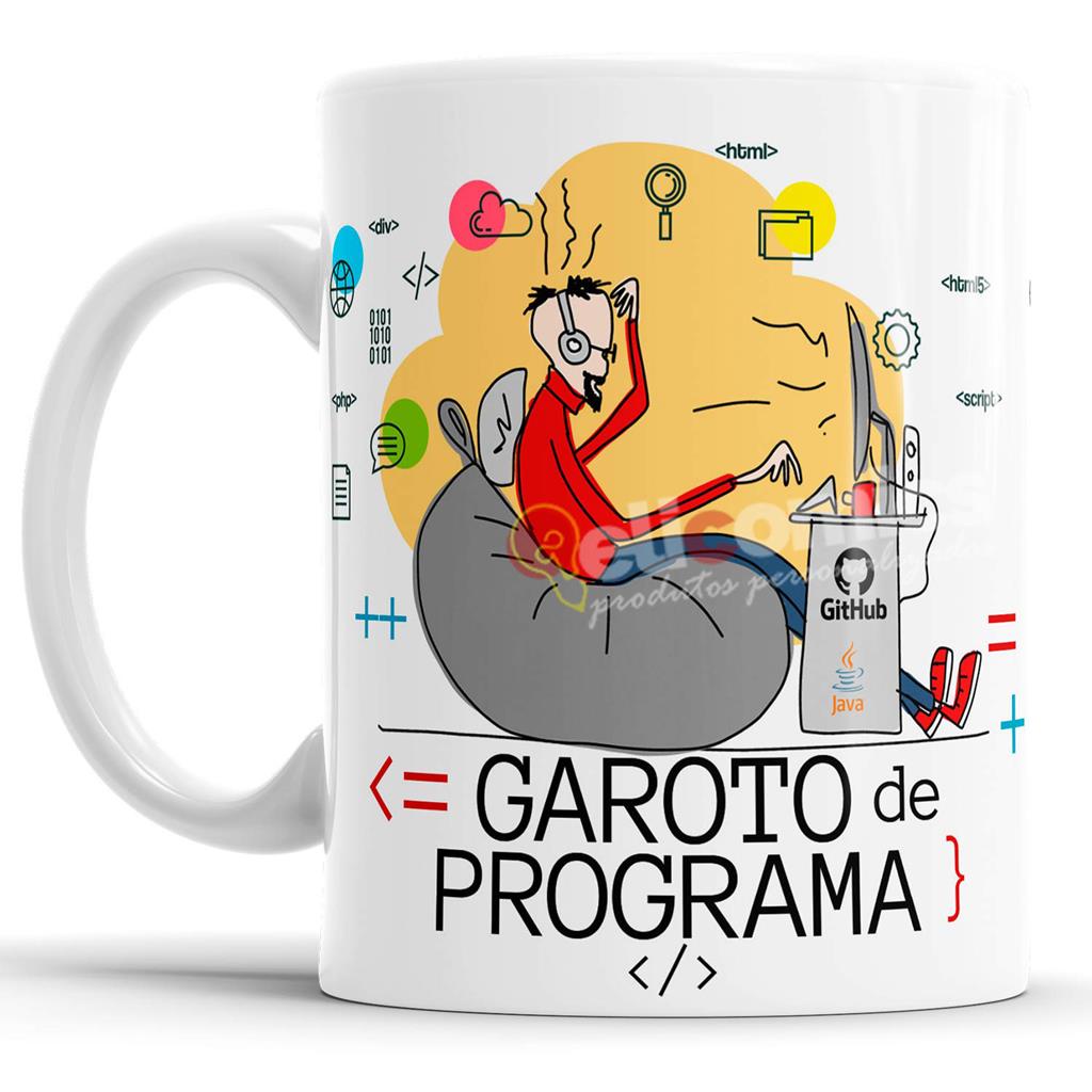 Caneca Garoto De Programa Geek Programador | Shopee Brasil