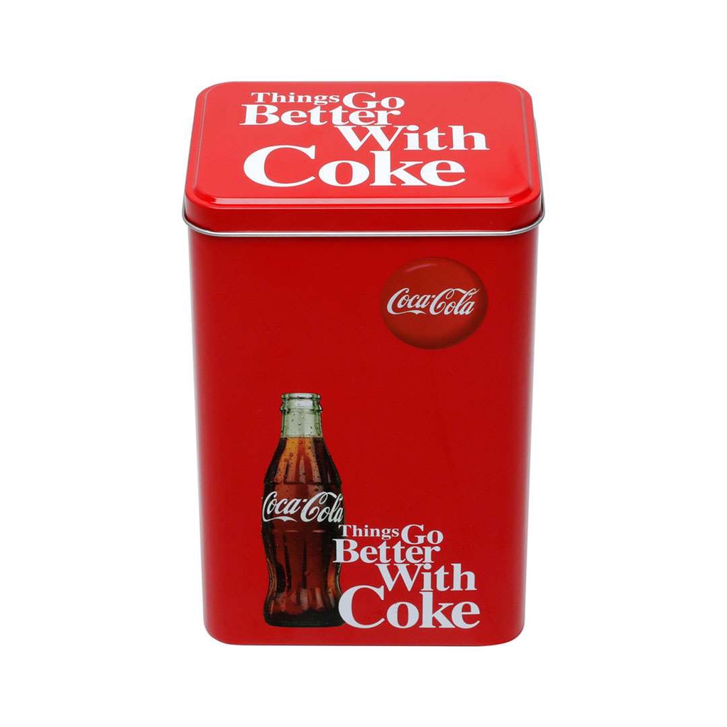 LATA SQUARE COCA-COLA BETTER WITH COKE METAL 13X9,9X20CM | Shopee Brasil