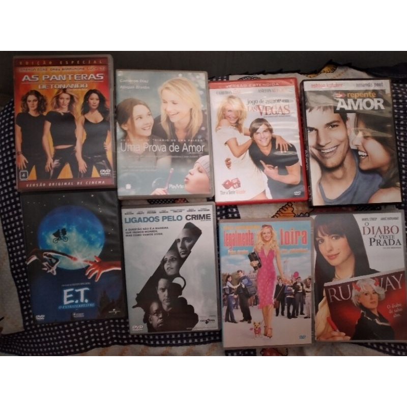 Box 8 DVDs Filmes - Cameron, Ashton, Reese, Meryl, Steven, Sarah Michelle | Shopee Brasil