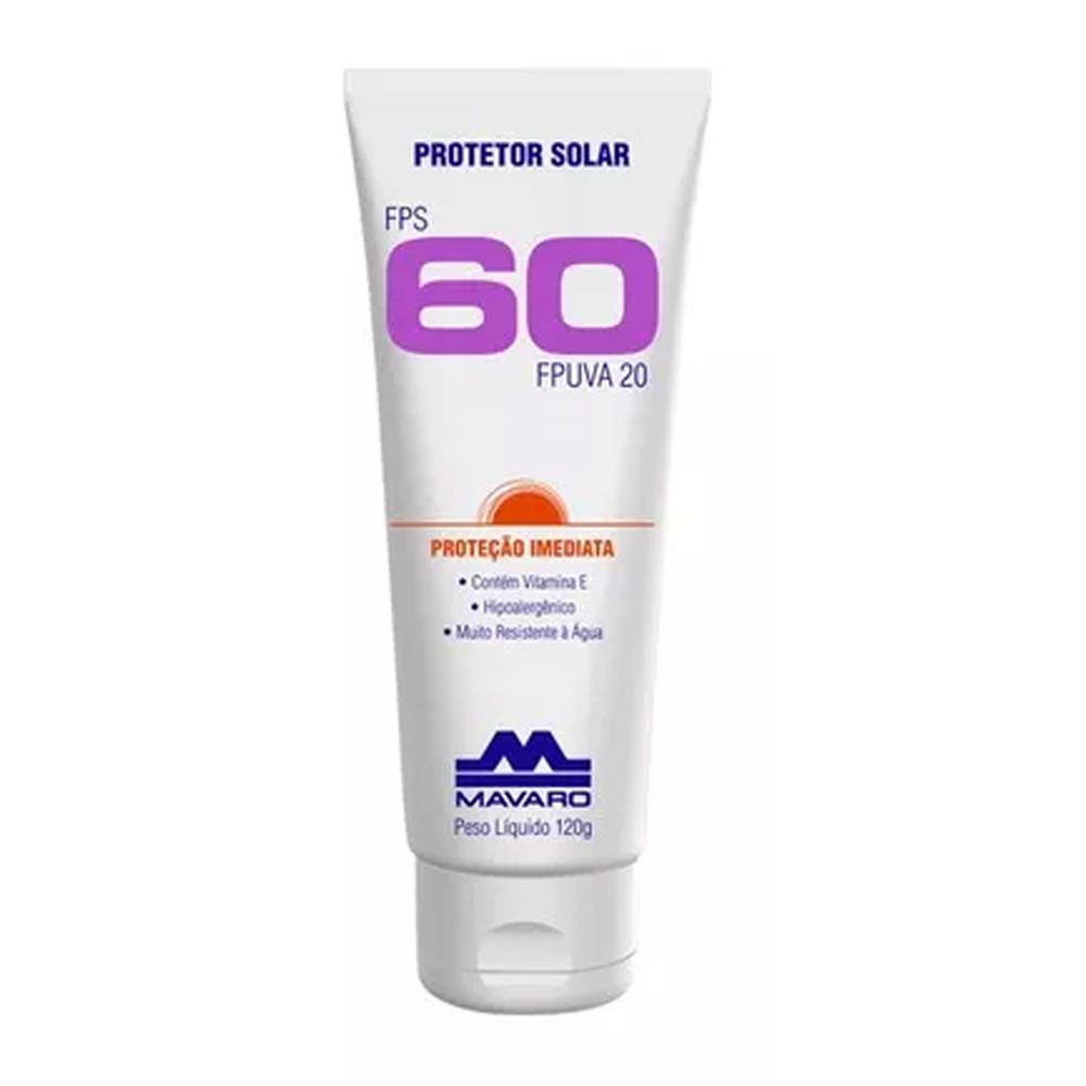 Creme Protetor Solar Fator Fps 60 Uso Profissional Mavaro | Shopee Brasil
