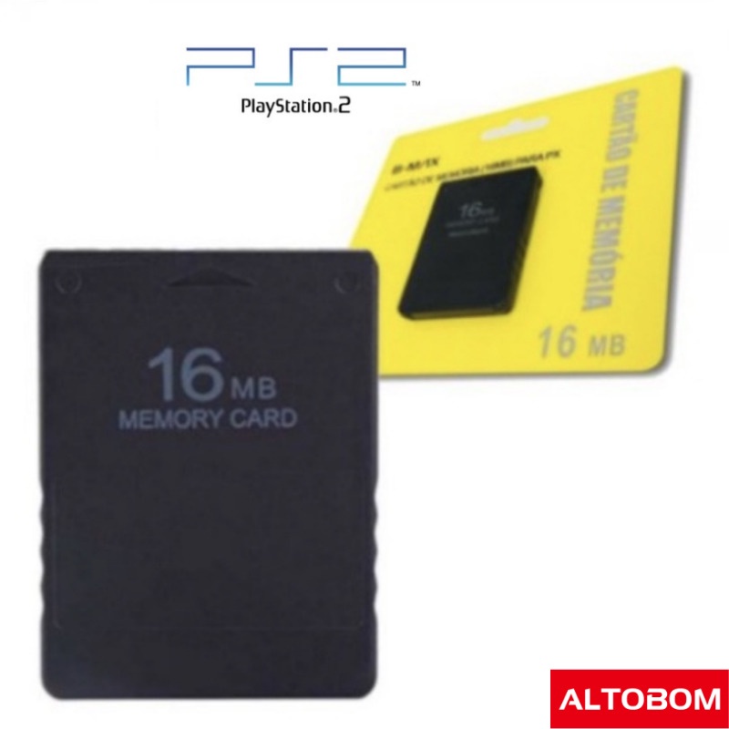Memory Card Ps2 De 16/8 Mb Para Video Gamer Playstation 2 E Ps1 - Faz a Boa!