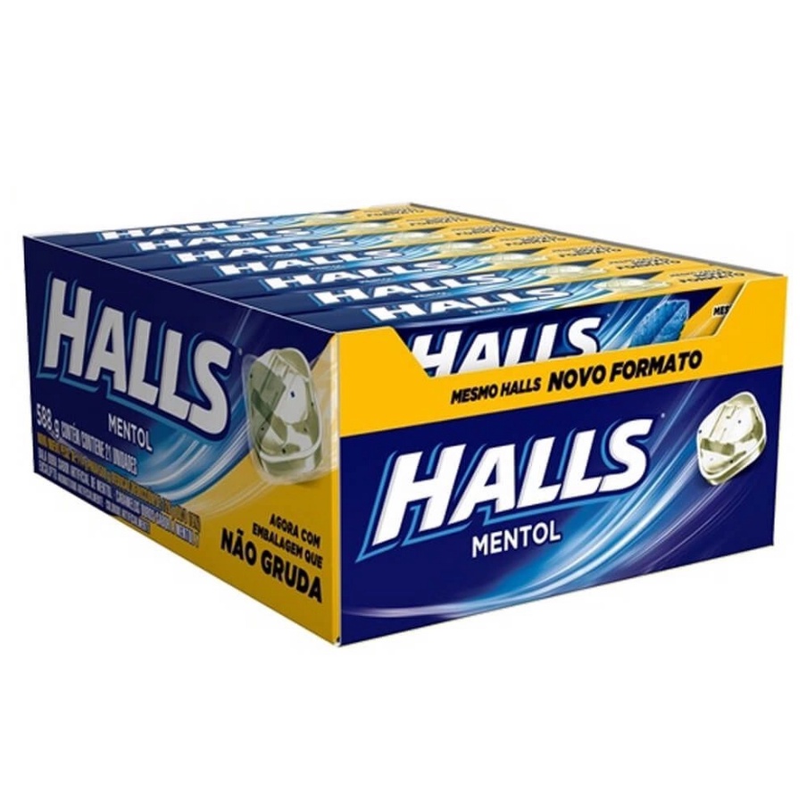 Bala Drops Halls Mentol 588g C/21 Mondelez | Shopee Brasil