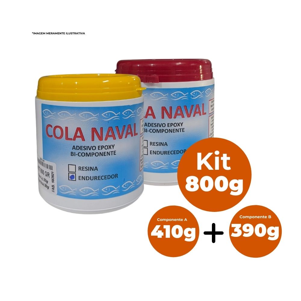 Cola Naval Epoxy madeira e artesanato 800g C/ Endurecedor | Shopee Brasil
