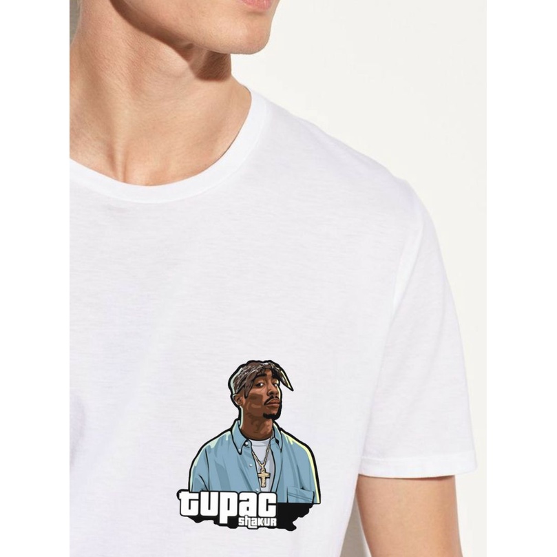Camisa 2pac street camiseta tupac gangster blusas Tupac Shakur | Shopee ...