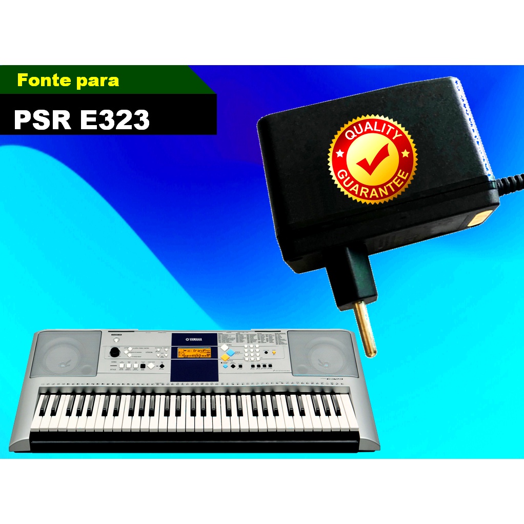 Fonte para teclado Yamaha PSR e323 Bivolt! Não queima! Envio Imediato ...