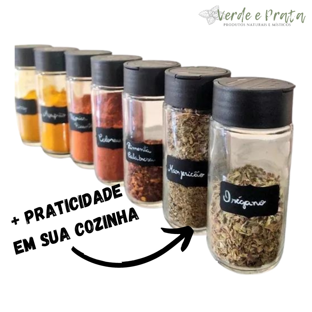 Kit Pote de vidro Para Temperos 6Un | Shopee Brasil