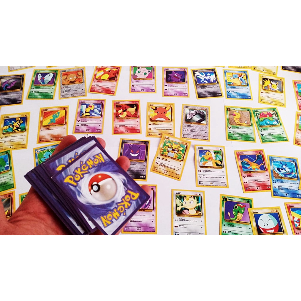 Lote de 50 cartas Pokémon linha clássica 150 primeiros pokémons ...