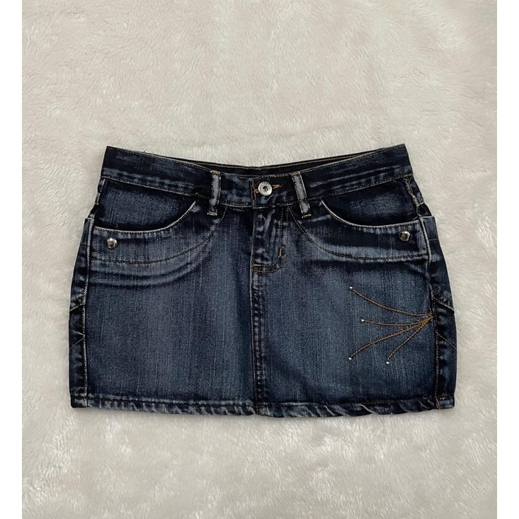 Minissaia Jeans Escuro Shopee Brasil