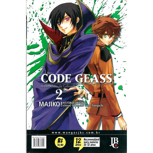 Revista Manga Code Geass Vol 2 A Rebelião de Lelouch | Shopee Brasil