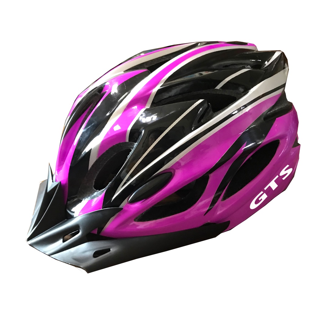Capacete Ciclismo Mtb Rosa Preto Gts | Shopee Brasil