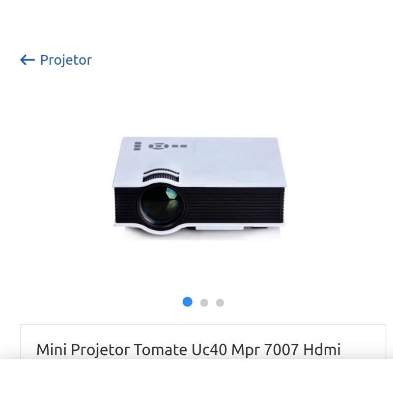 Mini Projetor Tomate Uc40 Mpr 7007 Hdmi Led 800 Lumens semi-novo | Shopee Brasil