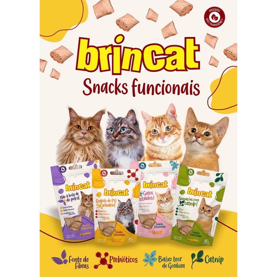 Pestisco Snack FUNCIONAIS 40g Brincat para Gatos - Auxilia PH Urinário ...