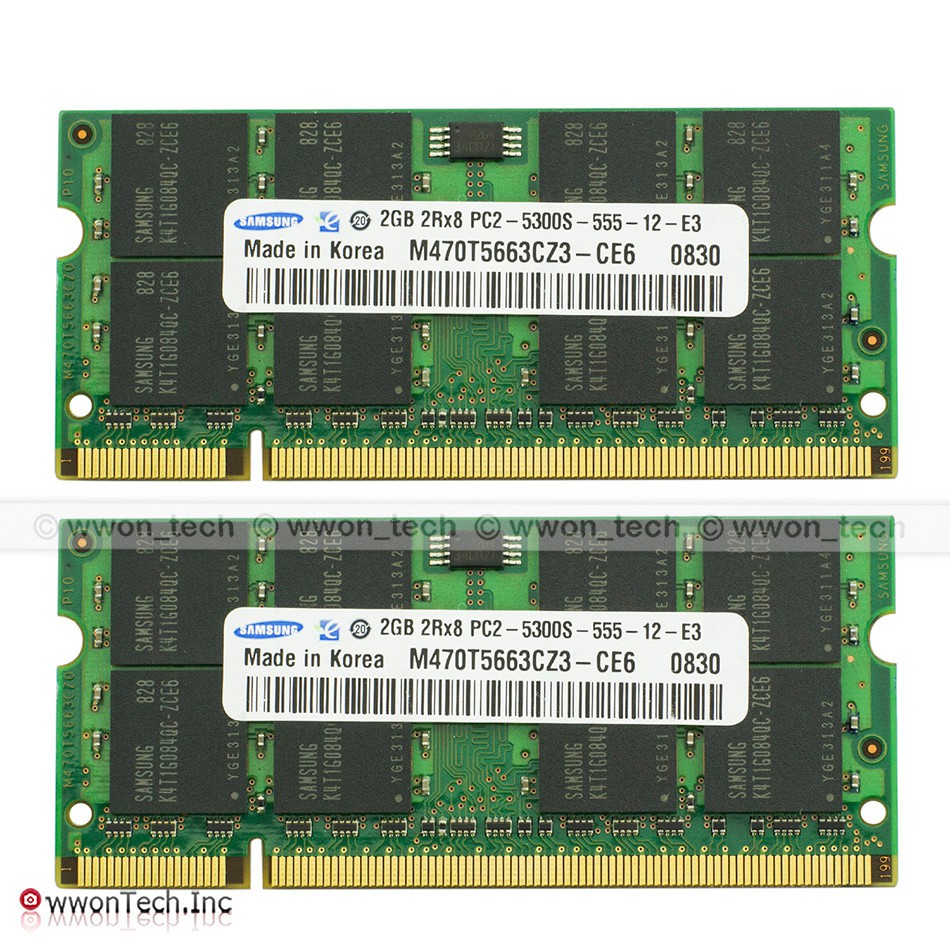 Memória RAM Para Laptop 4 Gb 2X 2 DDR2 667 667 Mhz PC2-5300s SO-DIMM | Shopee Brasil