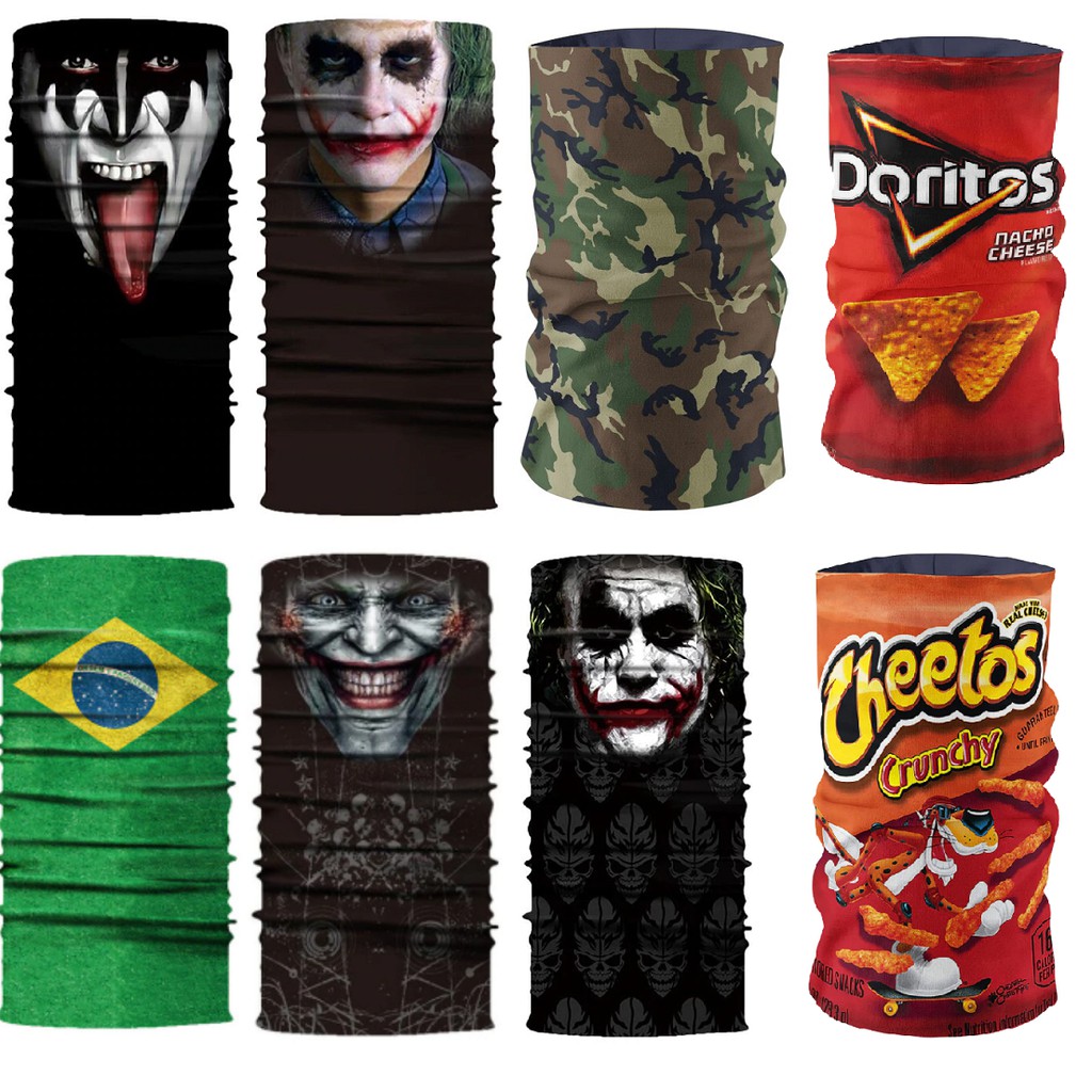 Balaclava Mascara De Proteção Tubular Para Ciclismo MTB Com Estampa 3D ...