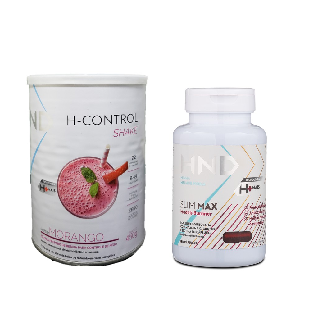 Kit Shake De Morango HControl E Suplemento Slim Max Hinode | Shopee Brasil