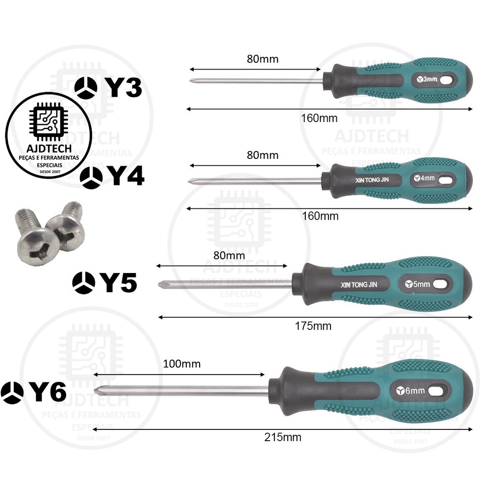 Chave Y Tamanho Grande Triwing Trigram Y3 Y4 Y5 Y6 | Shopee Brasil