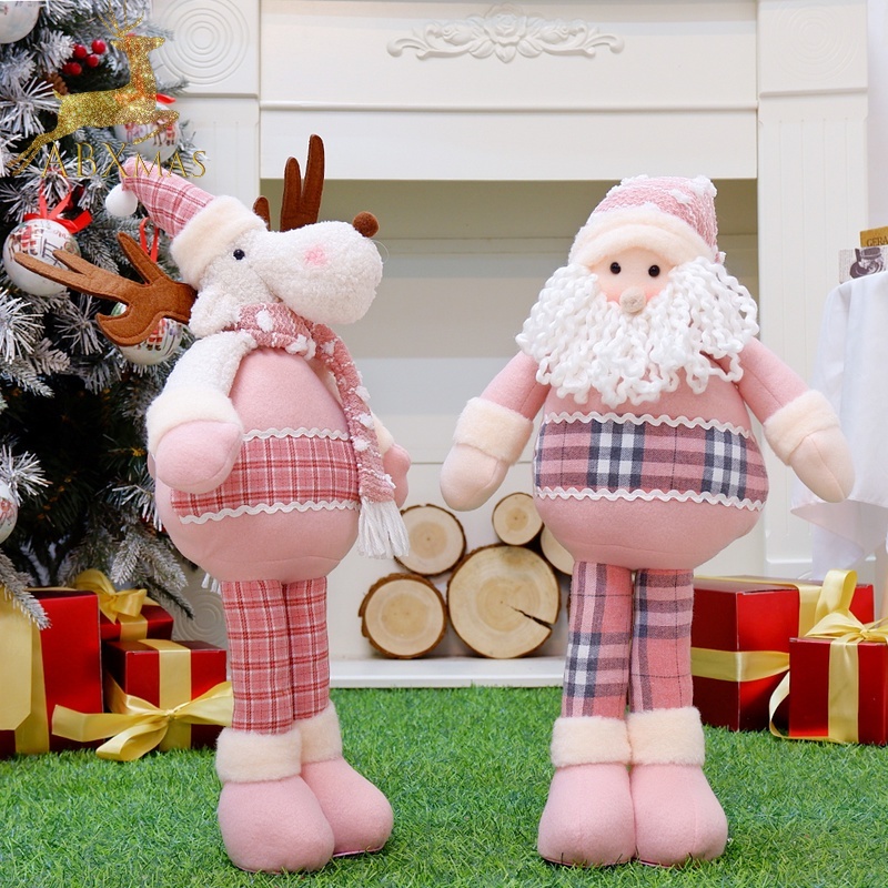 Boneco De Brinquedo Com Chifres De Rosa De Natal/Neve/Papai Noel/Rena ...