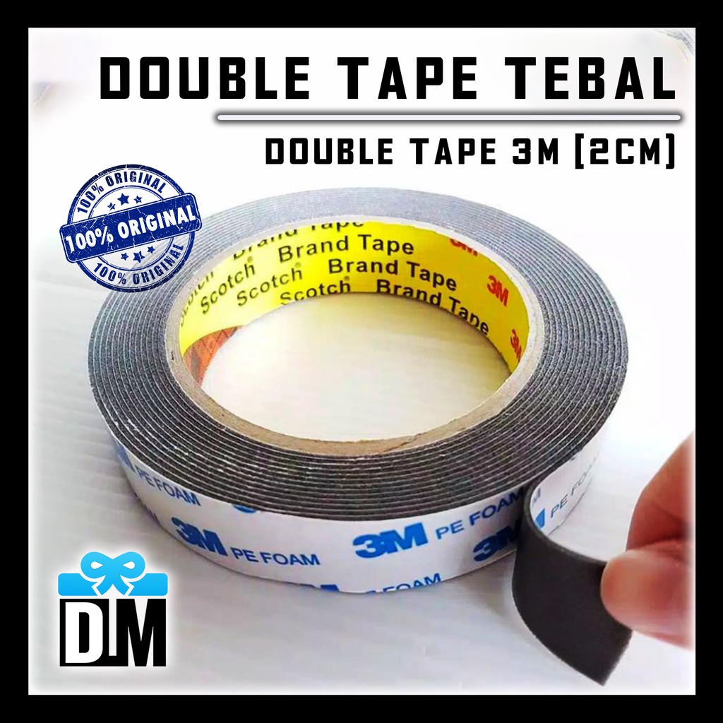 Cola De Espuma Dupla Espessa 3M Original 2cm x 5metro | Shopee Brasil