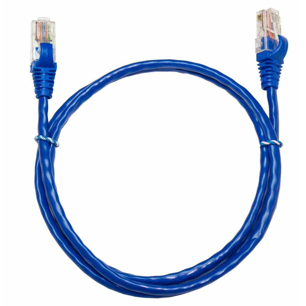 Cabo Rede Injetado Cat5e Conector Rj45 - 90 Cm Azul Com Capa | Shopee ...