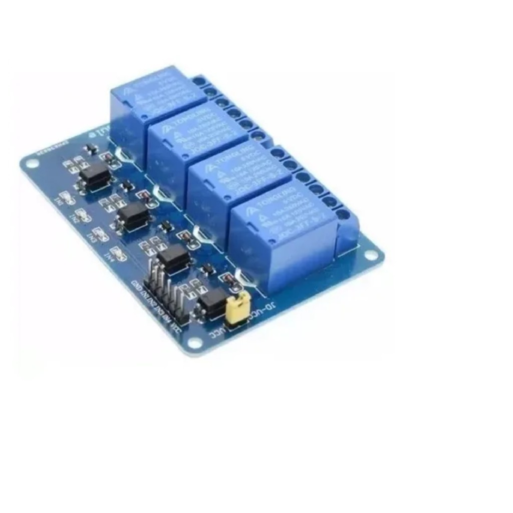 Módulo Relé 4 Canais 5v Com Opto Arduino, Pic, Raspberry Arm | Shopee Brasil