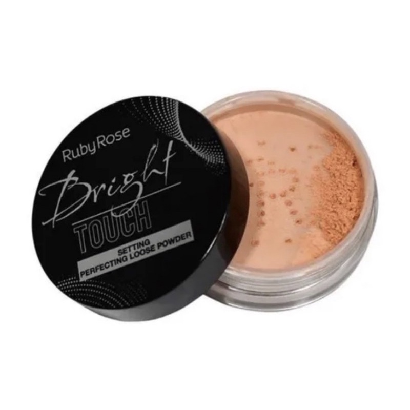 Pó Facial Solto Bright Touch Ruby Rose HB7221 aveludada na cor Tan ...