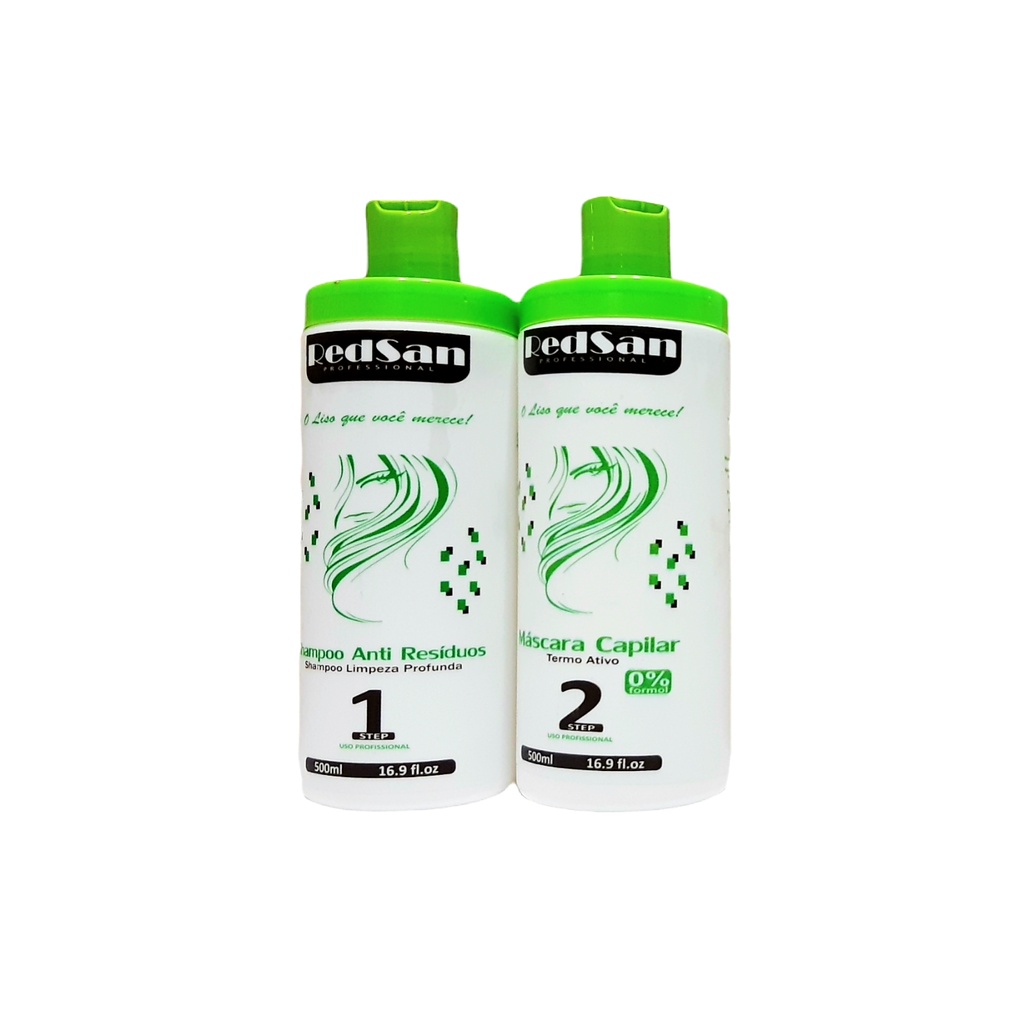 Kit Progressiva Sem Formol Termo Ativo 1 Litro Marca Redsan | Shopee Brasil