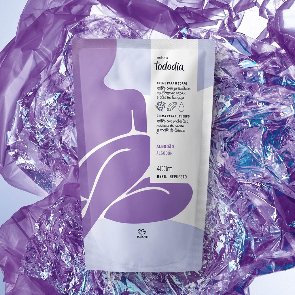 Refil Creme Para O Corpo Tododia De Algodão 400ml | Shopee Brasil