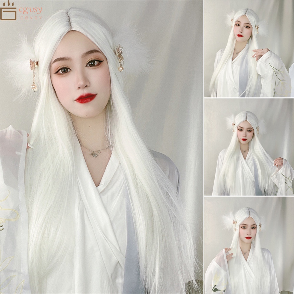 Mulheres Reta Longa Peruca Cosplay Extensões De Cabelo Personalizado
