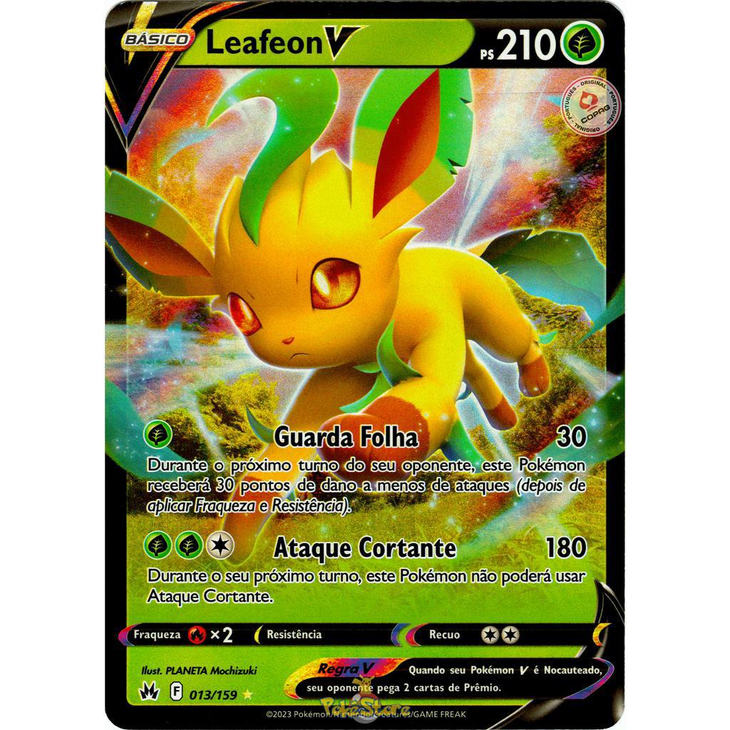 Carta Pokemon Leafeon V Português Card Original Copag Céus Em Evolução ...