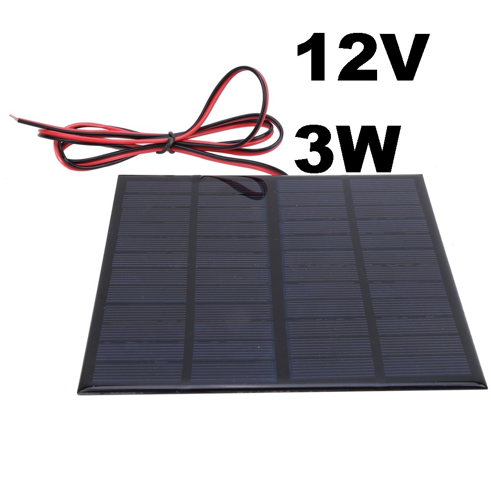 Mini Painel Placa Energia Solar Fotovoltaica 12v 3w 250ma | Shopee Brasil