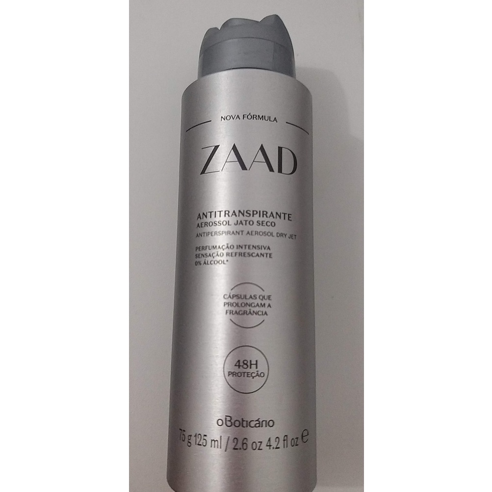 Boticário Antitranspirante Desodorante Aerossol Zaad 75g | Shopee Brasil