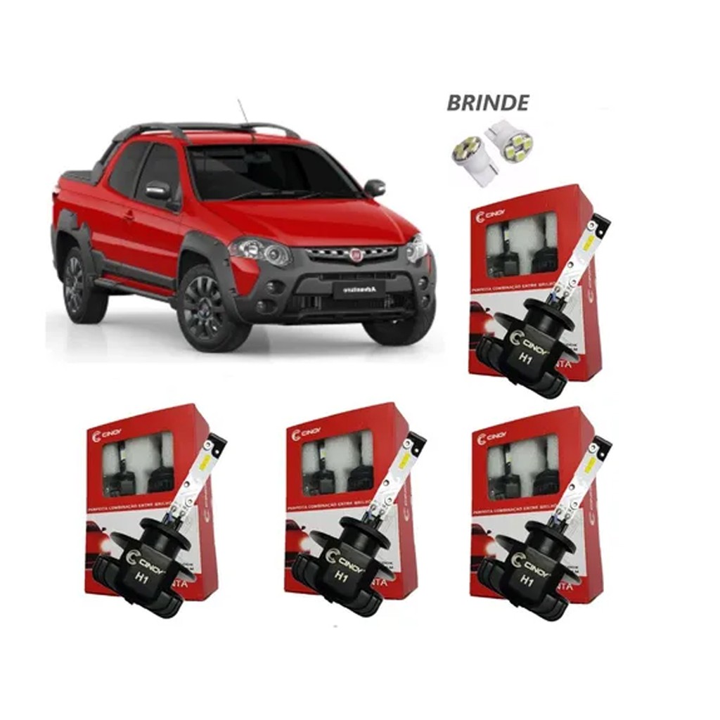 Kit Lâmpada Super Led Plus Strada Adv 09 A 18 Faróis Milhas (+ brinde ...