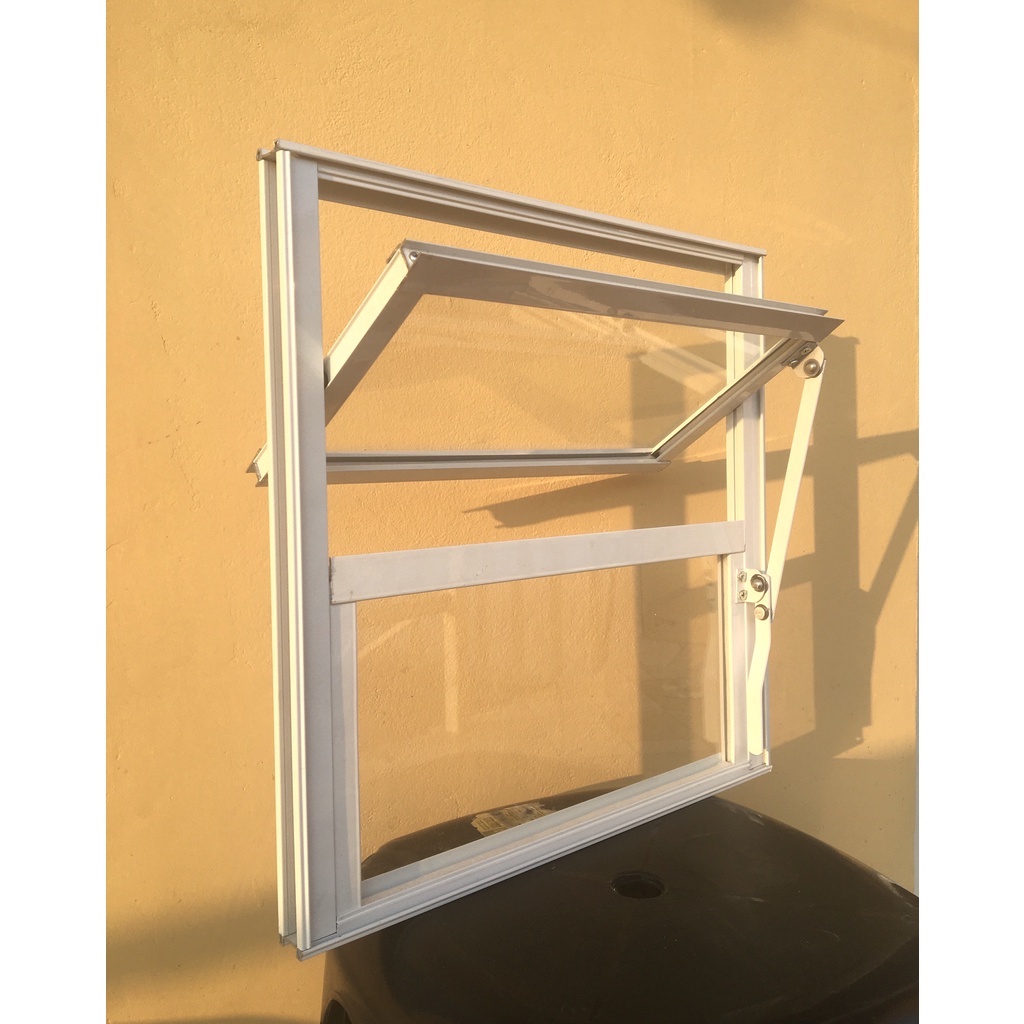 Janela Vitro Banheiro Alumínio Branco 40x40 Com Vidro Liso Incolor ...