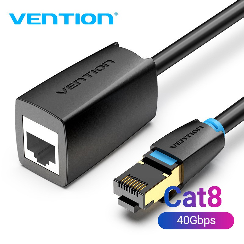 VENTION Cat8 Cabo De Extensão Ethernet RJ45 Conector Macho Para Fêmea ...