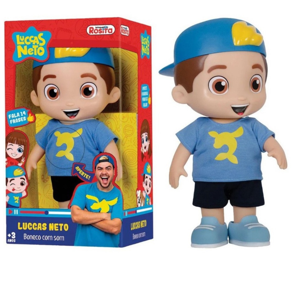 Boneco Lucas Neto Rosita Com Som Articulado Azul | Shopee Brasil