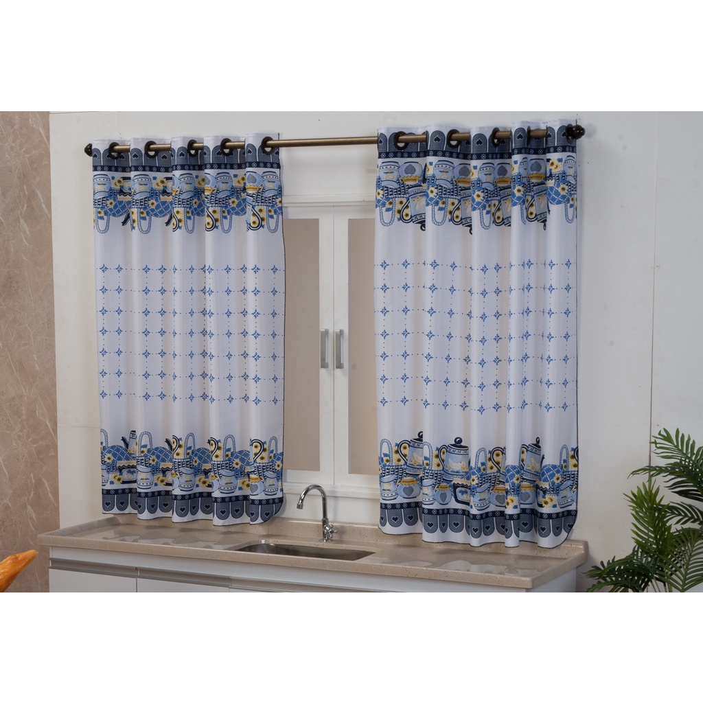 Cortina De Cozinha, Janela E Decorações 2,30m X 1,40m Oxford | Shopee ...